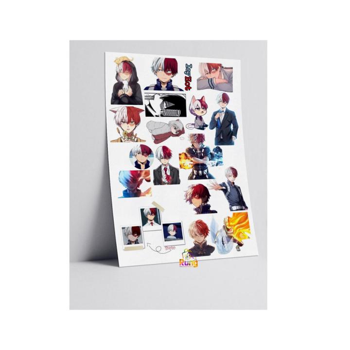 Shoto Todoroki Sticker Sheet Uncut | Daraz.pk