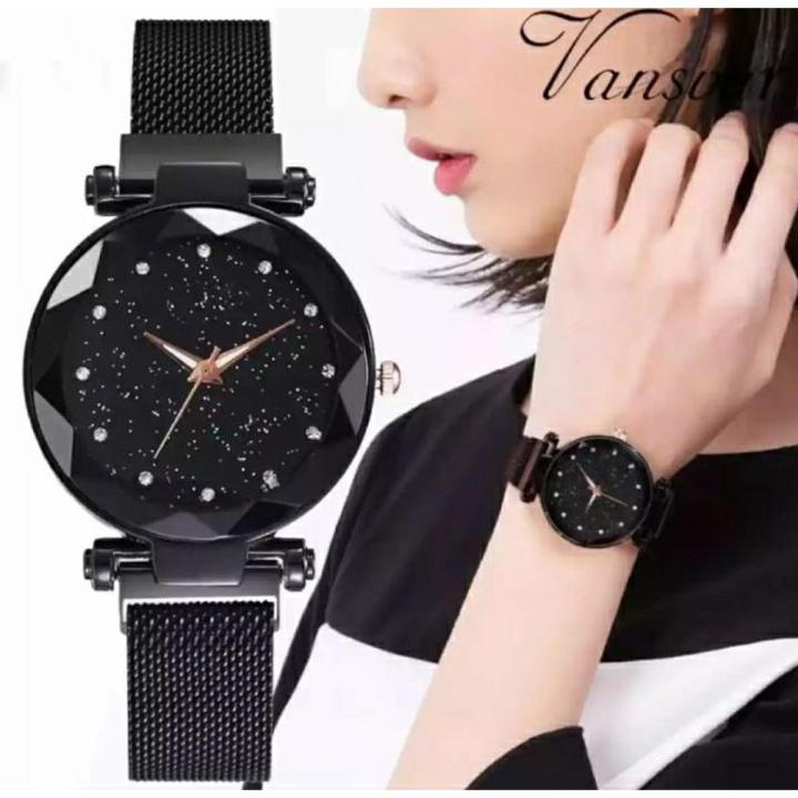 WaterProof luxury ladies watch magnet mesh For Girls Purple | Daraz.pk