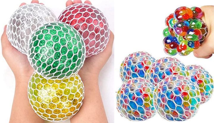 Magic Colour Changeable Grape Mesh Squish Ball Stress Release Toy ...