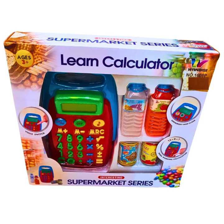 Supermarket Learning Calculator Toy Set – Interactive Grocery Play with ...