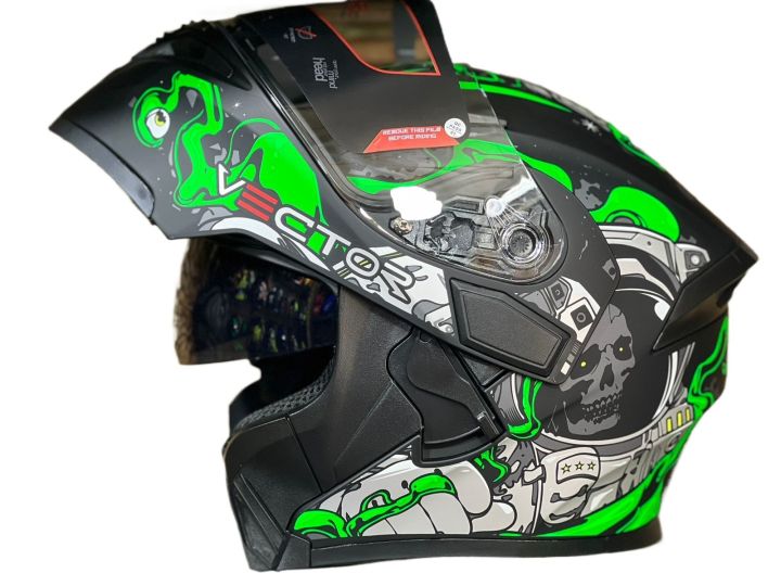 HELMET VECTOR VT-254 FLIPUP - DUAL VISOR - DOT APPROVED | Daraz.pk