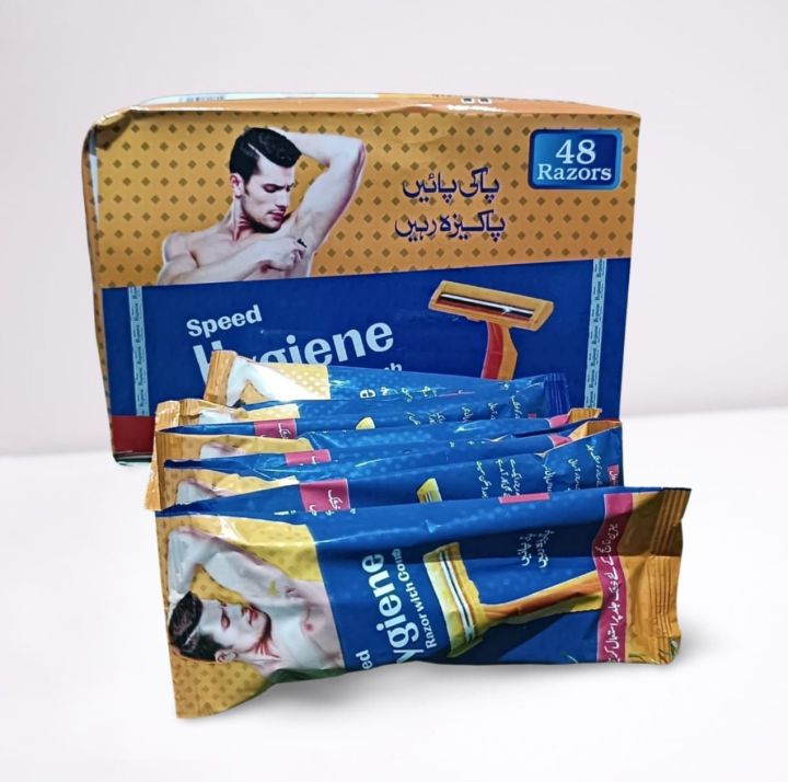 48 pcs Premium Quality Hygiene Single Blade Disposable Body Shaving ...