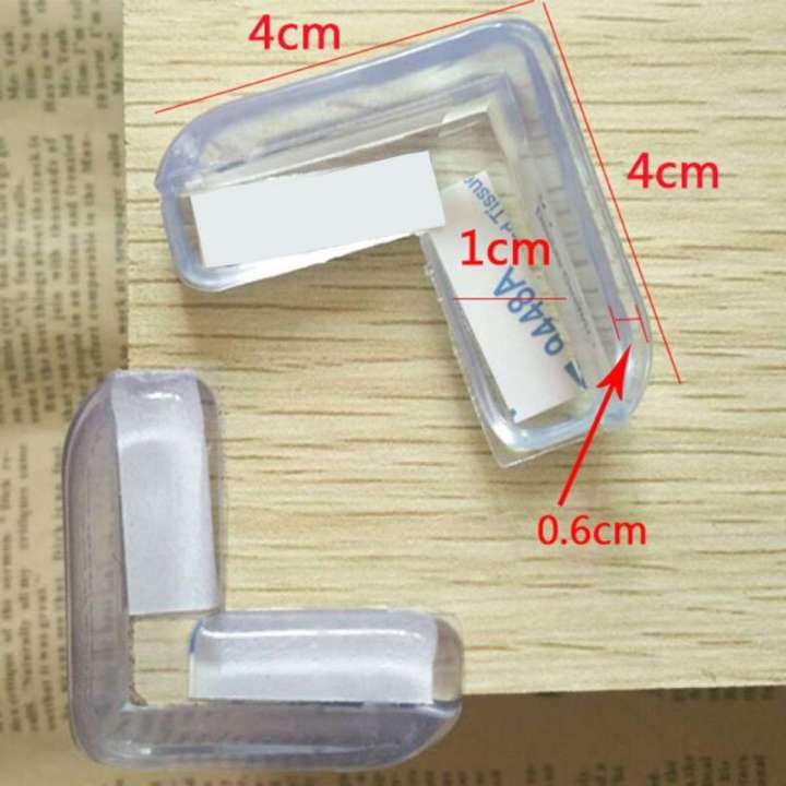 4 Pieces Clear Safety Soft Plastic Table Desk Corner Guard Protector ...