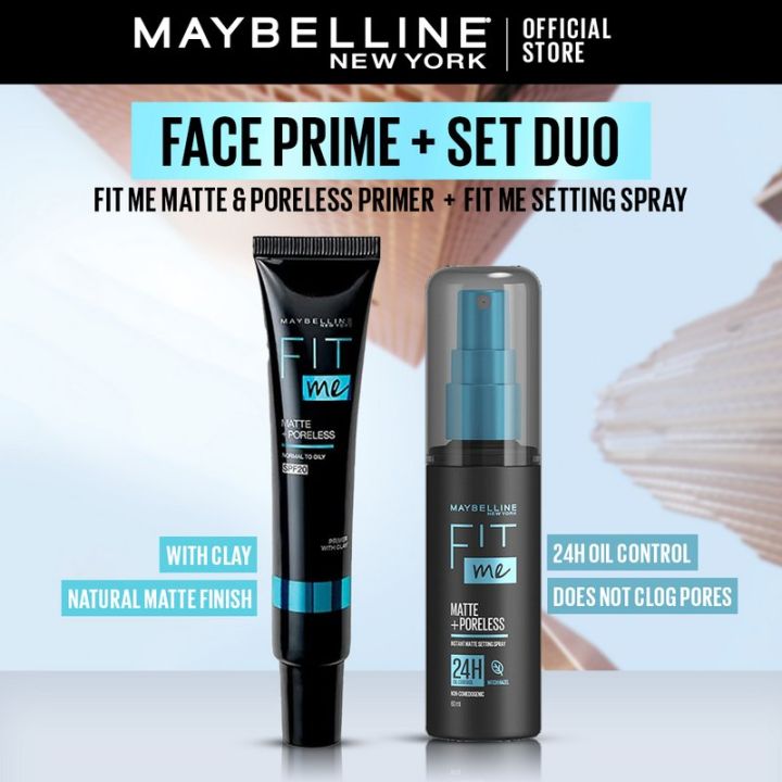 Maybelline New York Face Prime + Set Duo | Daraz.pk