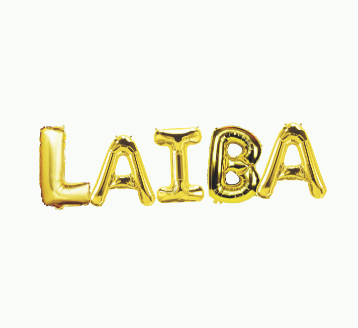 Laiba Name decuration foil balloon for birthday celebration | Daraz.pk