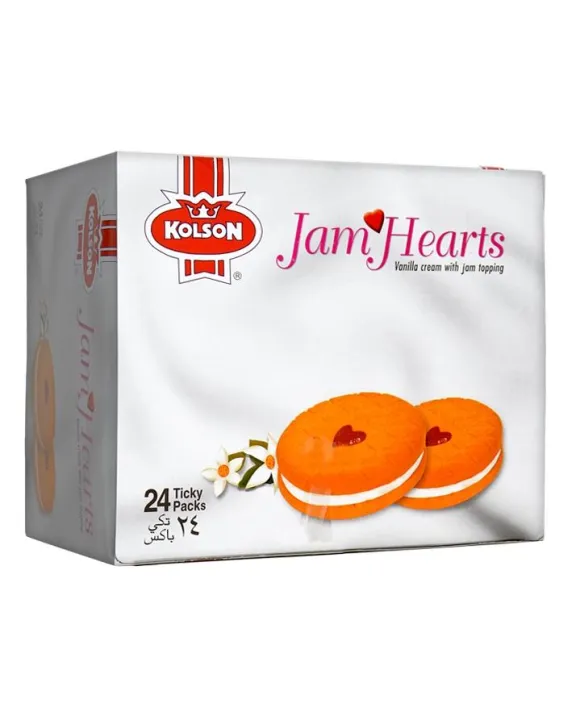 Kolson - Kolson Jam Hearts Vanilla Ticky Pack (Pack Of 24) | Daraz.pk
