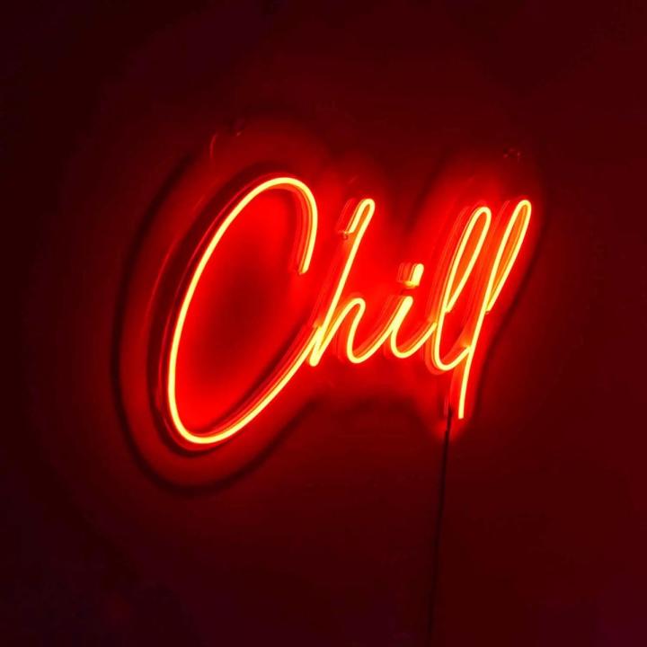 chill Neon sign board glow Neon light wall Signboards LED sign boards ...
