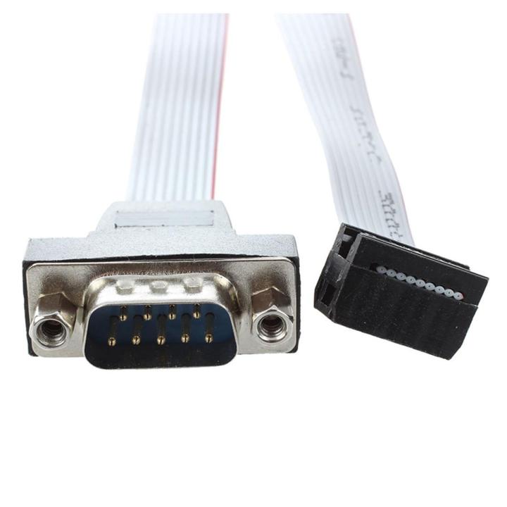 HYQZLTCA 2X DB9 RS232 to 10 Pin Ribbon Cable Connector Adapter | Daraz.pk