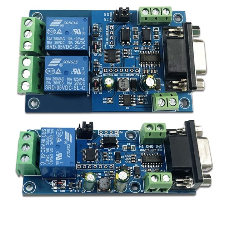 1/2 Channel Relay Module 24V modbus rtu RS232/TTL UART 10A Relay Module ...