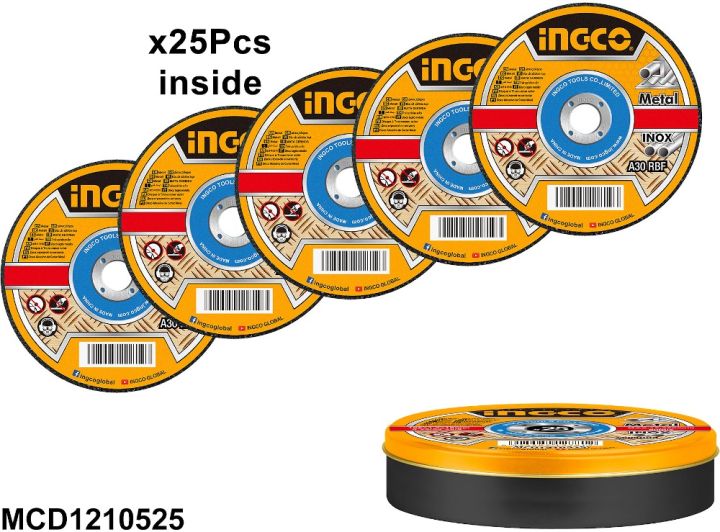 Ingco 25pcs 4" Abrasive metal cutting disc set | Daraz.pk