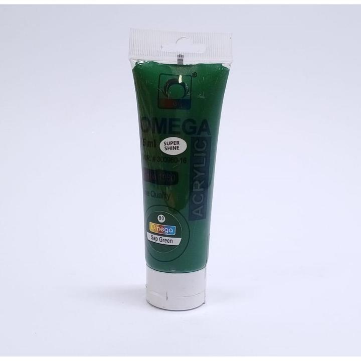 Omega Acrylic Color paint Sap Green 80 (75ml) | Daraz.pk