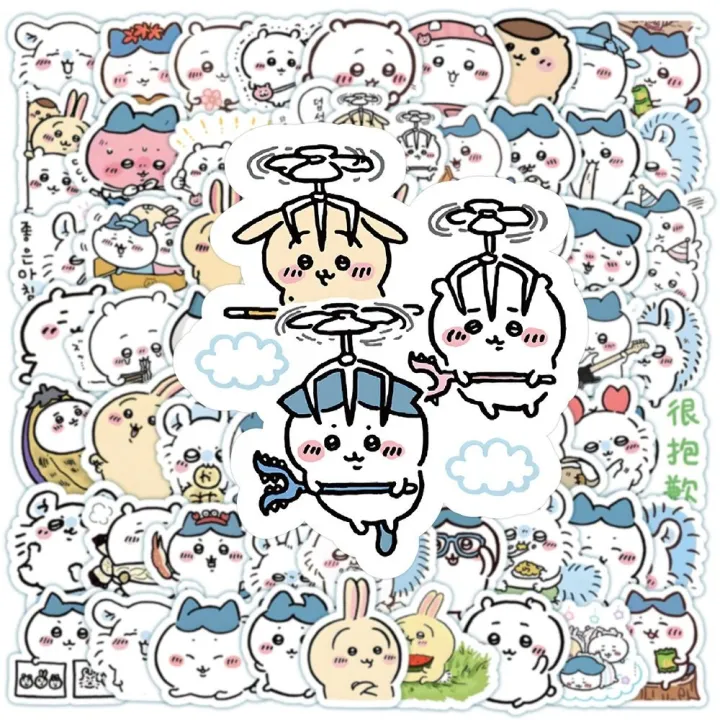 100PCS Album Momonga Chiikawa Stickers Meme Kawaii Scrapbook Sticker ...