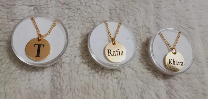 Customized Coin Locket with letter or any name | Daraz.pk