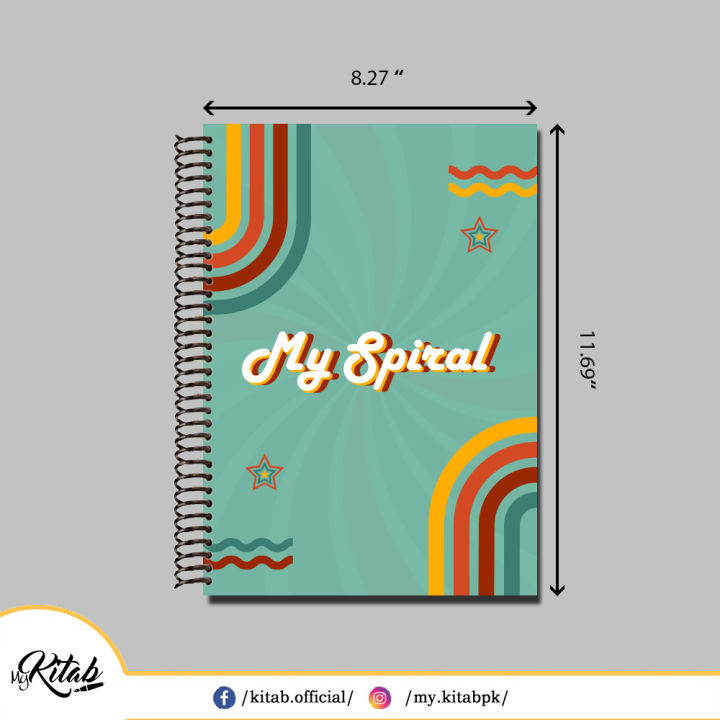 MyKitab - Rainbow Spiral Notebook-A4|Notebook for Girls and Boys |Diary ...