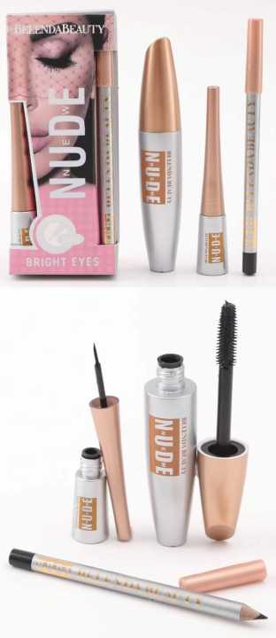 Makeup Eye kit 3in1 NUDE Mascara Eyeliner 3pcs set | Daraz.pk