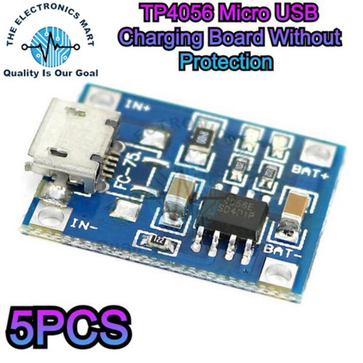 5PCS TP4056 Micro USB 3.7V 1A Li-Ion Lithium Battery 18650 Charging ...