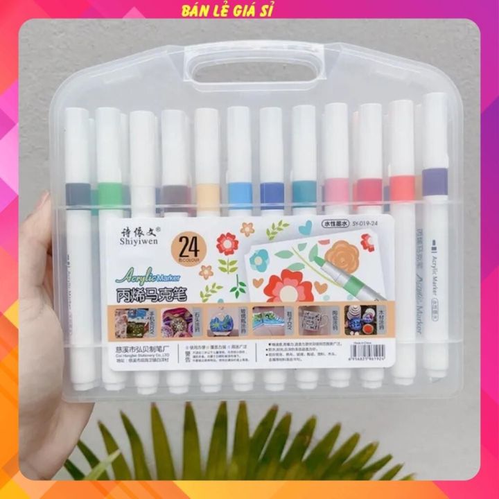 Acrylic Makers 24-color marker pen SY-019-24 | Daraz.pk