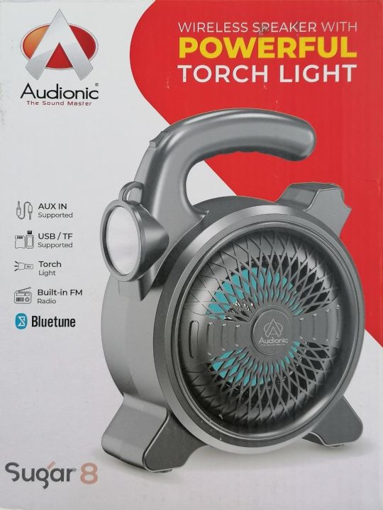 AUDIONIC SUGAR 8 SPEAKER-WITH TORCH | PORTABLE SPEAKER | MOBILE SPEAKER ...