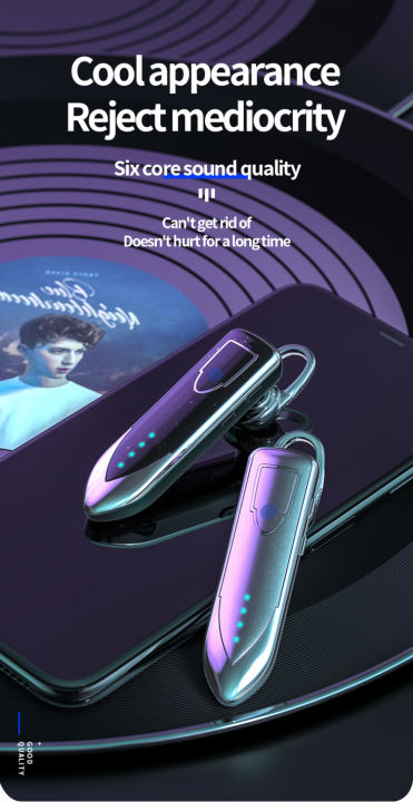 Unilateral Hanging Bluetooth Headset Bluetooth 5.0 Earphones Noise ...
