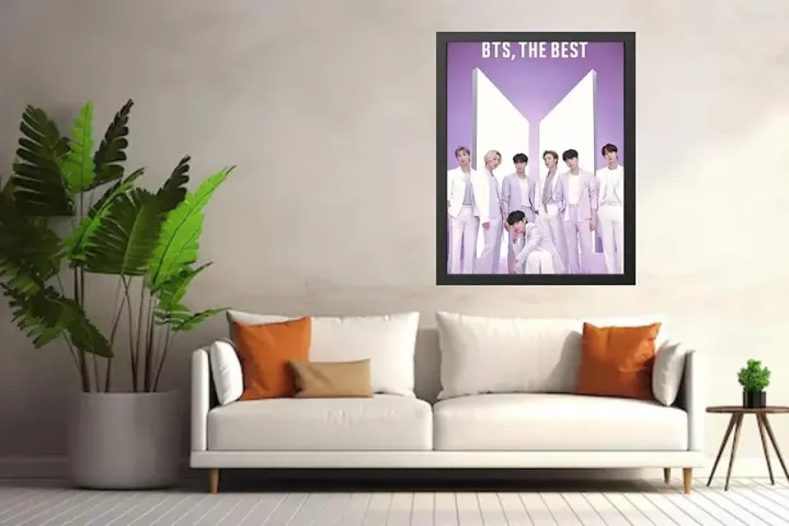 BTS Wall Frame – A4 Size Black Frame with “I Purple You” BTS Members ...