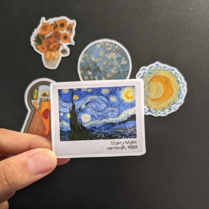 25pcs VINCENT VAN GOGH stickers pack based on the great painter's art ...