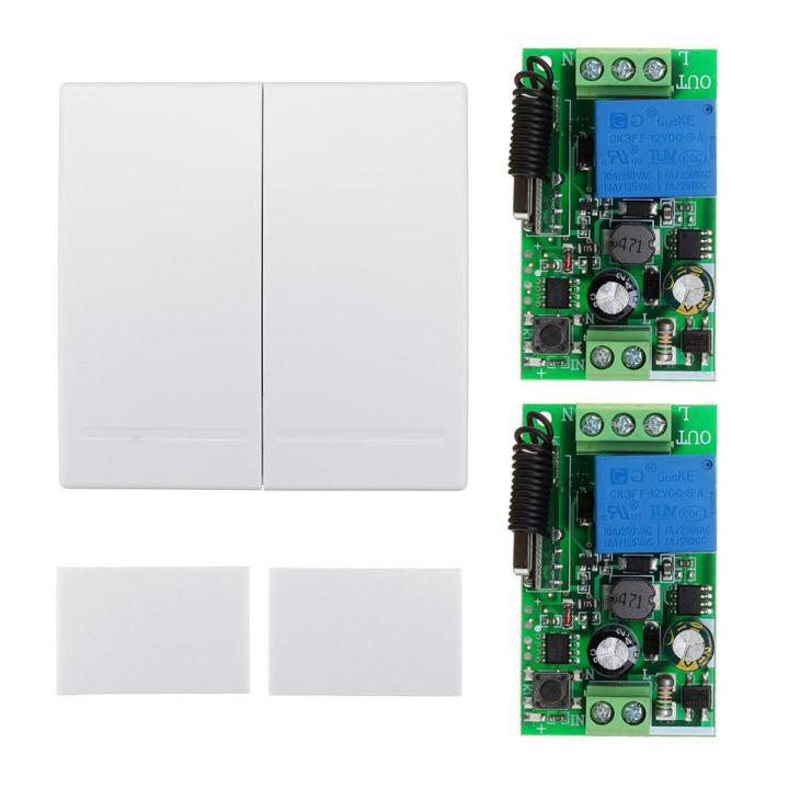 AC85V-220V Tools DIY 433MHz RF 2*1 Channel Remote Control Switch Relay ...