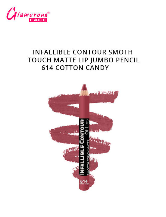 Glamorous Face Infallible Matte Jumbo Eye & Lip Pencil 614 Cotton Candy ...