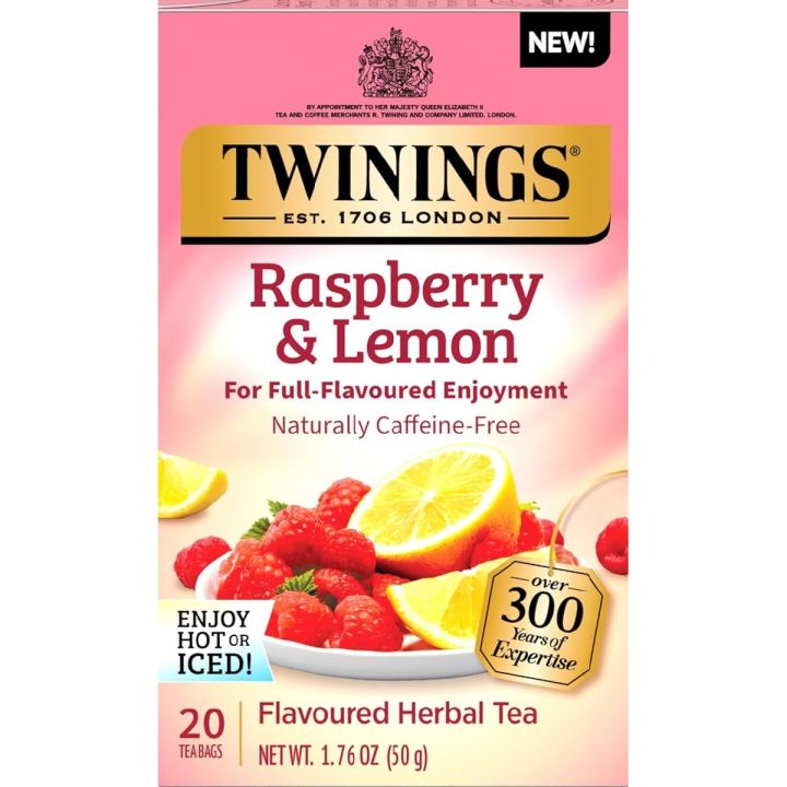 Twinings Raspberry & Lemon Flavoured Herbal Tea | Daraz.pk
