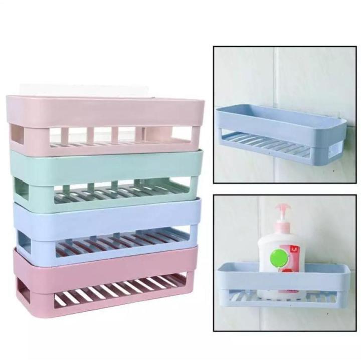 Pack of 4 Bathroom Shelf Adhesive Rack Wall Storage (No Drilling ...