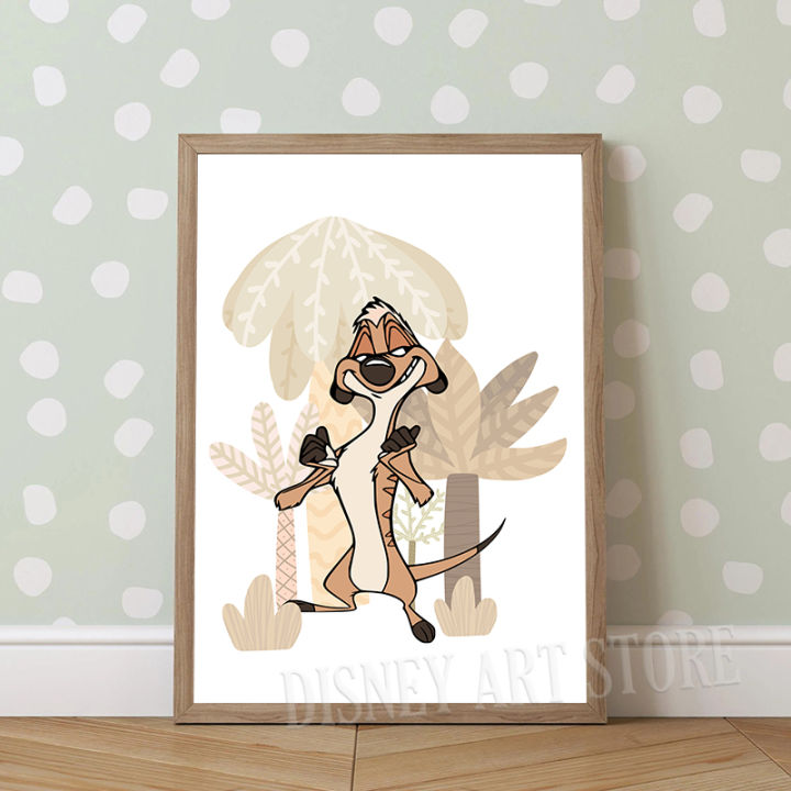 20cm*30cmWall decoration, classic cartoon canvas print, Simba and ...