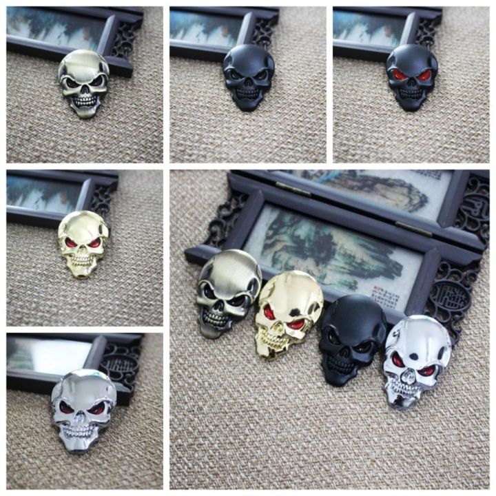Auto Badge Sticker Skeleton 3d Metal Car Sticker Zinc Alloy 3D Metal ...
