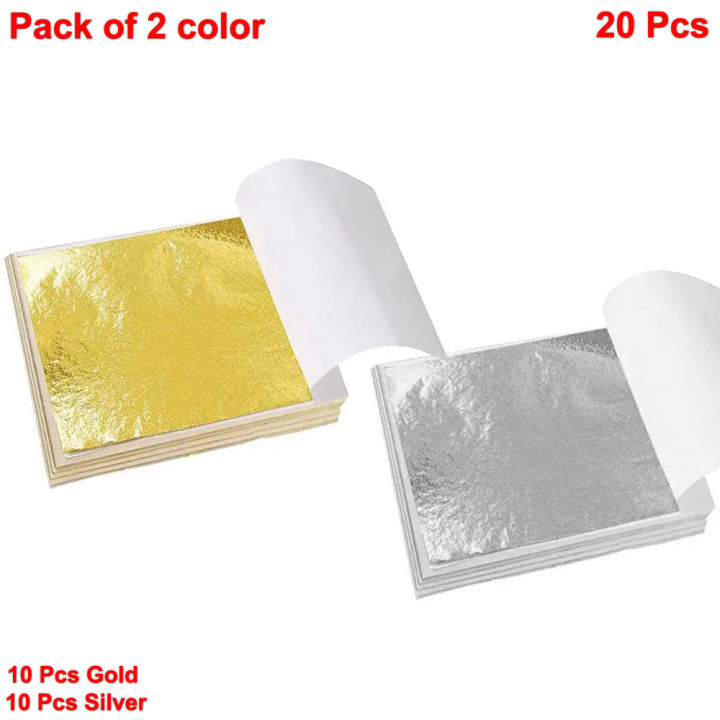 Gold and Silver Leaf Foil Paper for Artwork Calligraphy Walls Frames ...