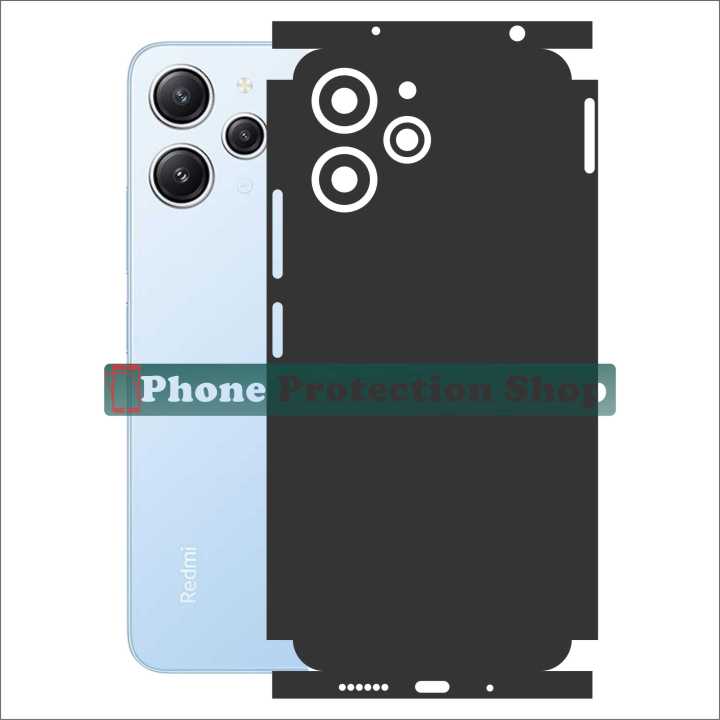 REDMI 12 full Back 360 Protection skin wrap with sides and camera ...