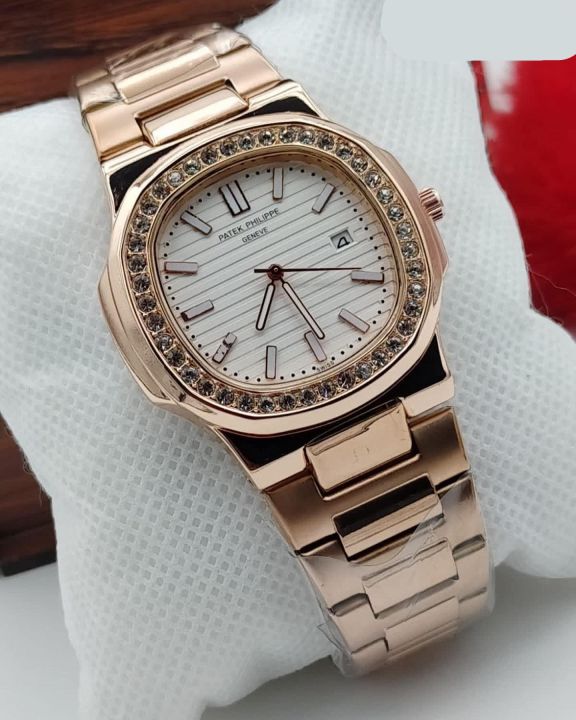 Patek Philippe Stainless Steel 40mm Watch with Diamond Dial | Premium ...
