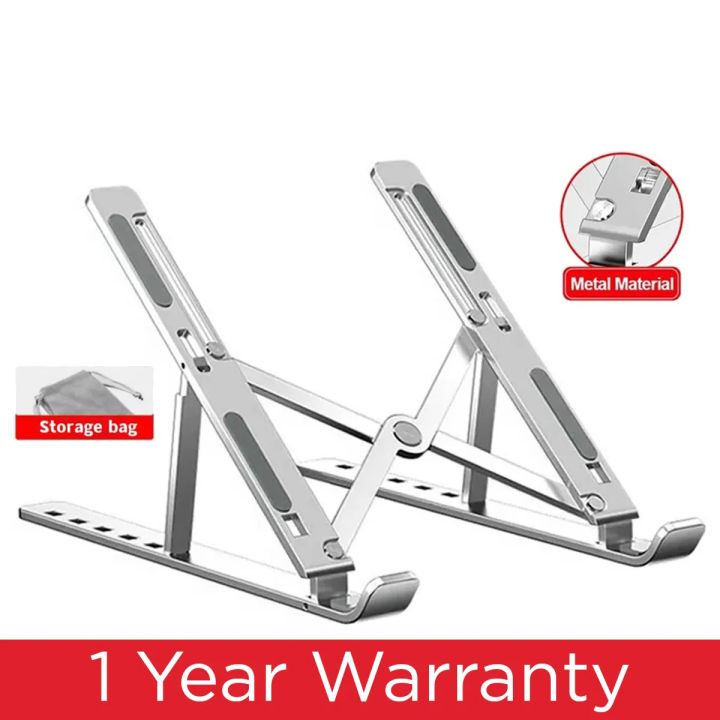 Portable Aluminum Foldable Table Laptop Metal Stand Hinge Adjustable ...