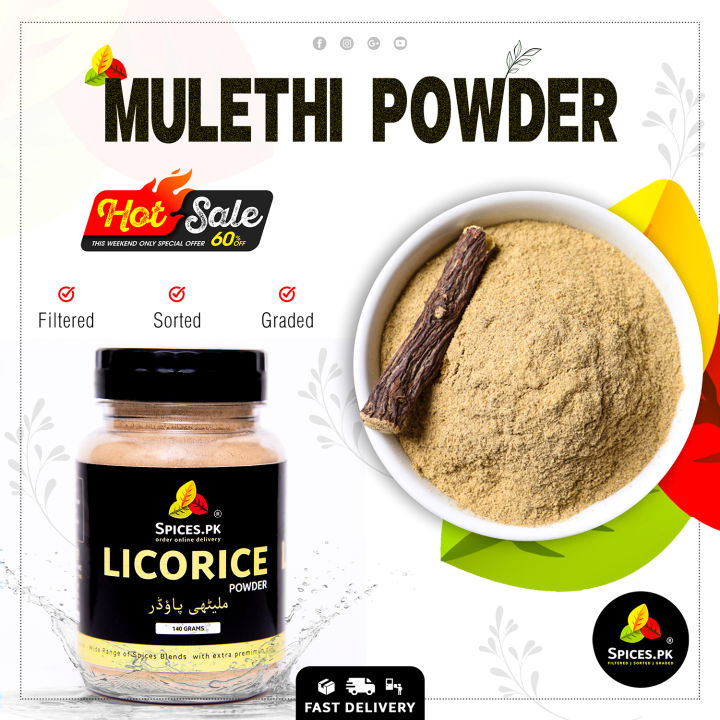 Licorice Powder / Mulethi Powder / Licorice Roots Powder / Mulathi ...