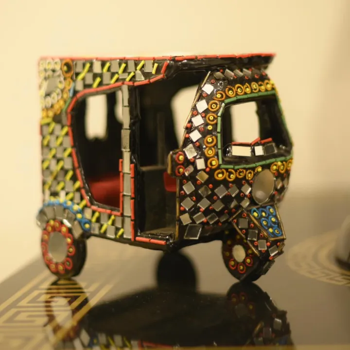 Pakistan's Rickshaw decoration piece Beautiful Hand Made, Glass mirror ...
