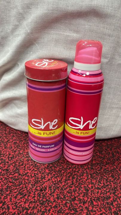 pack of 2 She ....is fun EAU DE perfume and body spray for women | Daraz.pk