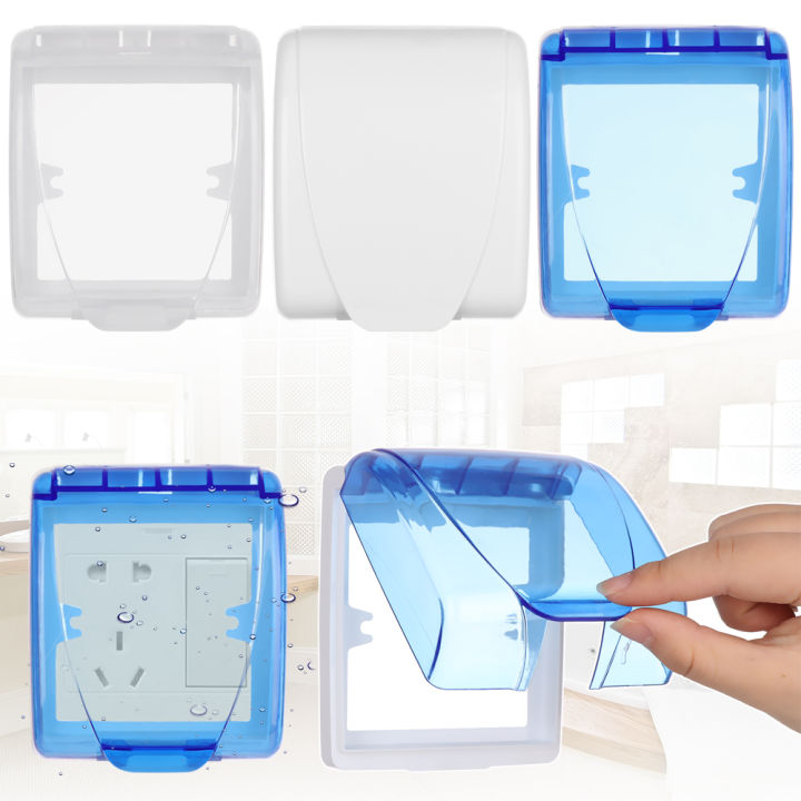 86 Type Socket Protector Electric Plug Cover White Transparent Switch ...