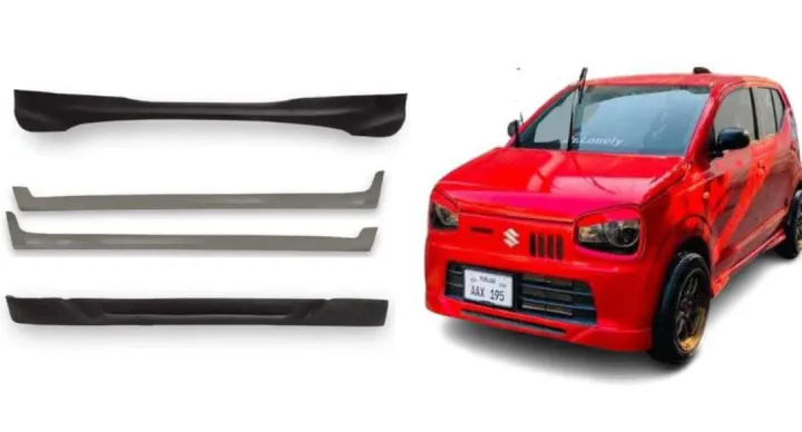 Alto 660cc Unpainted Fiber Body Kit – Front & Rear Bumper Lips, Side ...