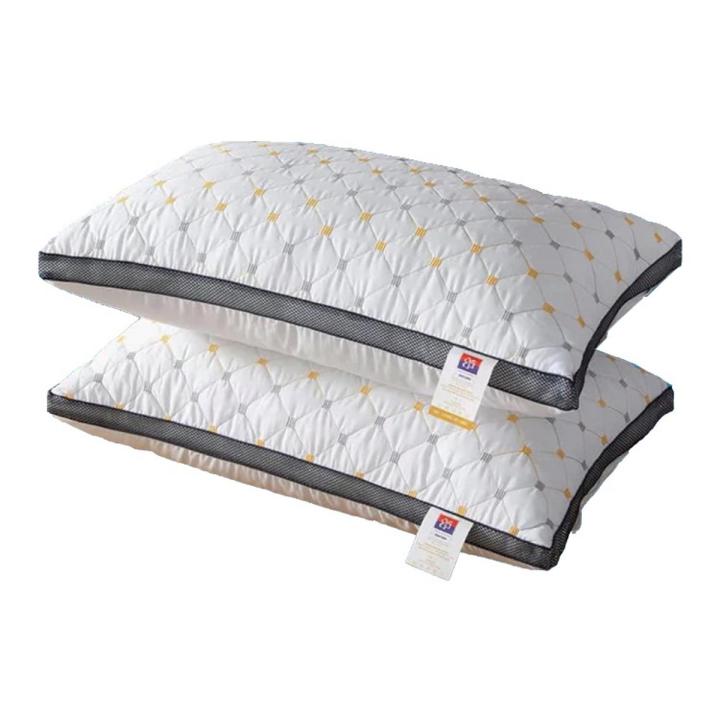 Embroidered Vacuum Filled Premium Soft Pillow Pack of 2 | Daraz.pk