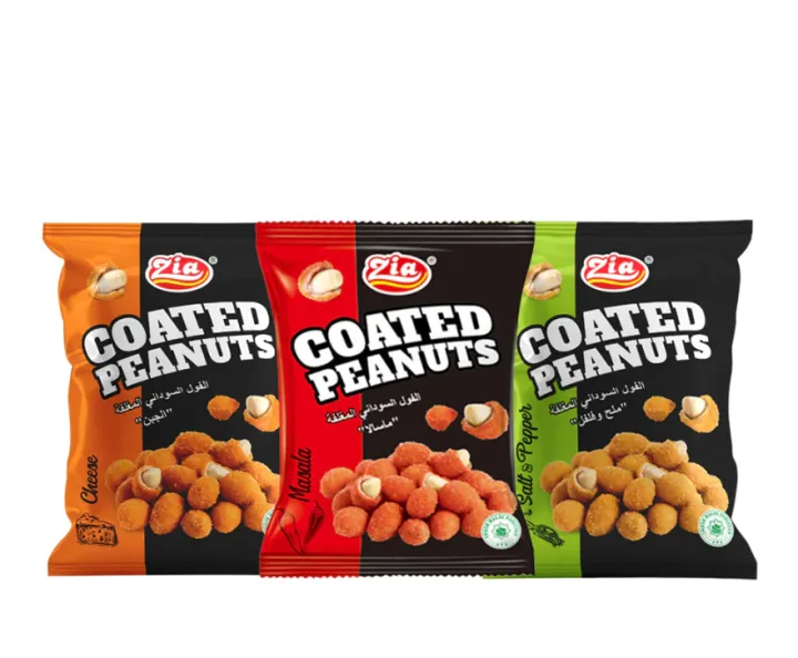 Zia Coated Peanuts 42g – Salt & Pepper, Cheese & Masala – Deliciously ...