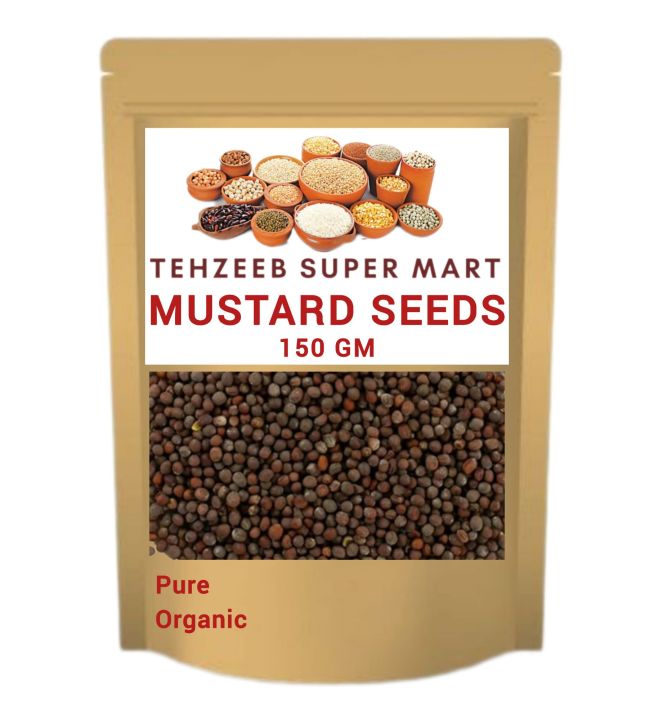 Natural & Original Mustard Seeds • Black Mustard • 150 gm | Daraz.pk