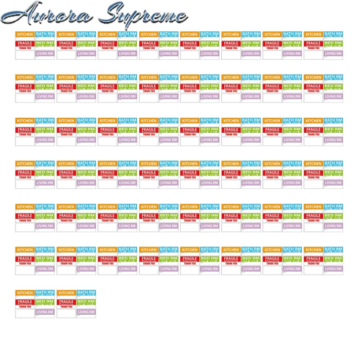 Basement Storage Labels 50 Sheets Waterproof Moving Box Labels Fragile ...