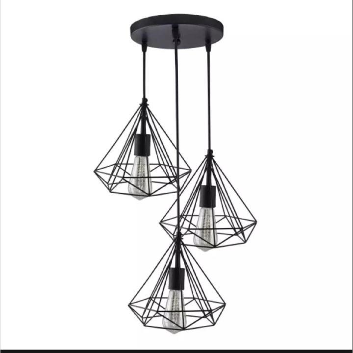 New 3in1 Metallic Diamond shape pendant light/ Ceiling Light | Daraz.pk