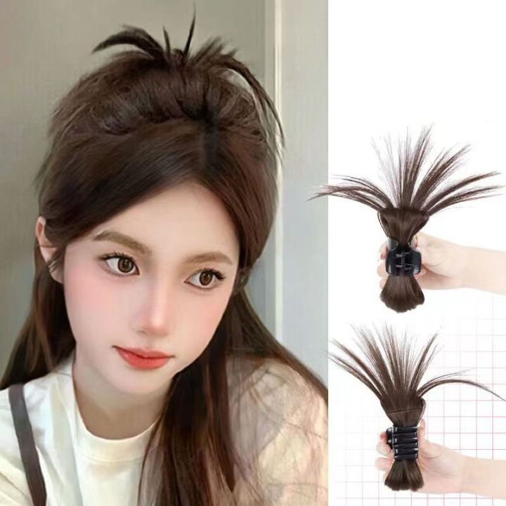 Synthetic Fake Hair Extension Straight Bun with Claw Updo Chicken ...