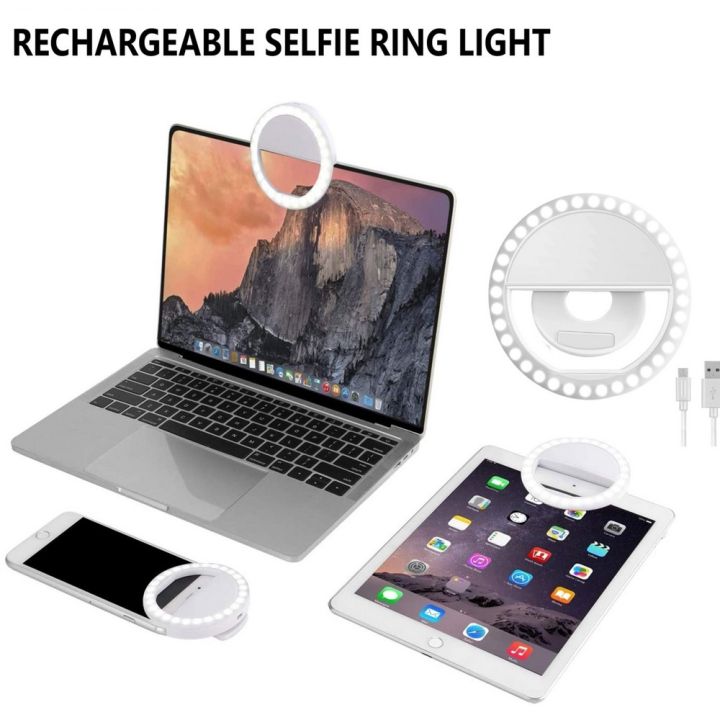 LED Selfie Ring Light for Mobile Phones Rechargeable With Charging ...