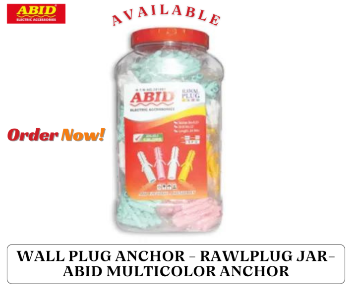 Wall Plug Anchor - Rawal Plug - ABID - Multicolor Anchor | Daraz.pk