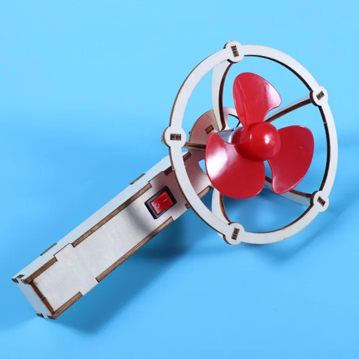 New Wooden Small Fan Puzzle 3D Educational DIY Wooden Crafts Toys ...