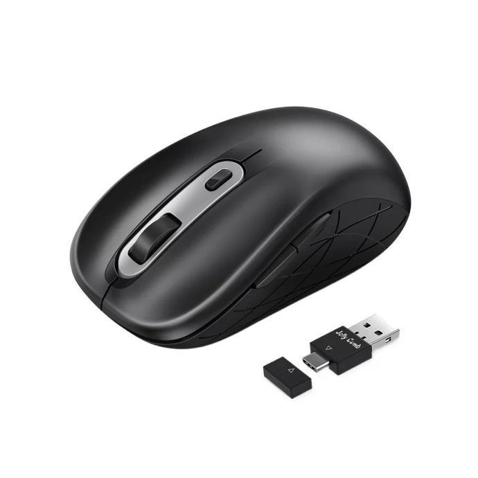 Wireless Mouse For PC / Laptop / Mac Book With USB & Type C Dongle ...